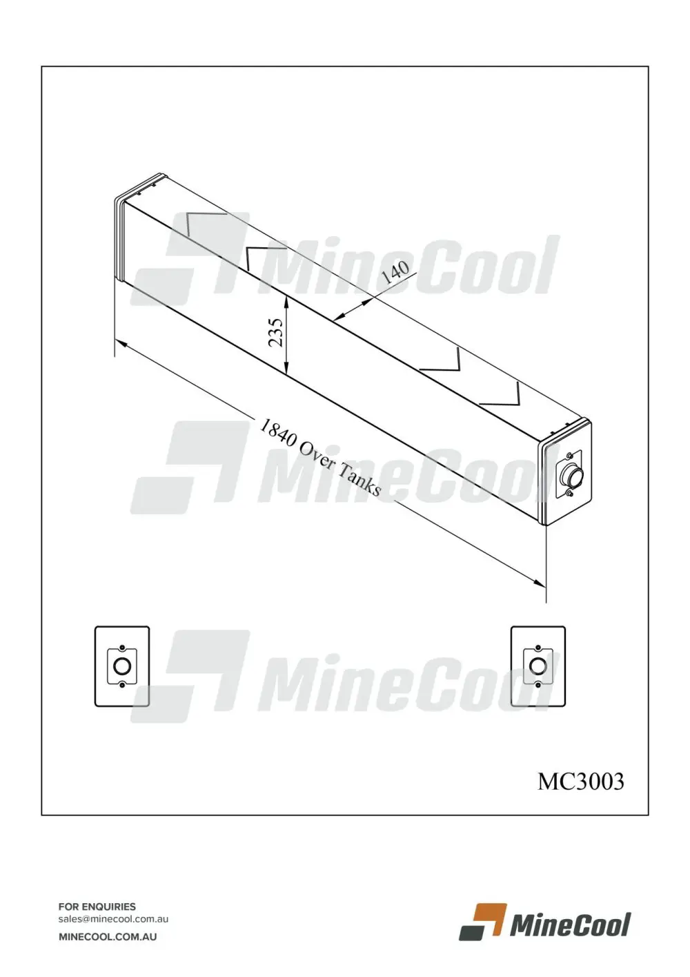 CORE RADIATOR MODULAR CAT 777G WIDE (AMR) — MineCool Aftermarket Part
