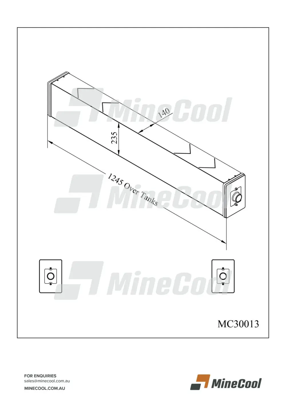 CORE RADIATOR MODULAR CAT 24M (AMR) — MineCool Aftermarket Part