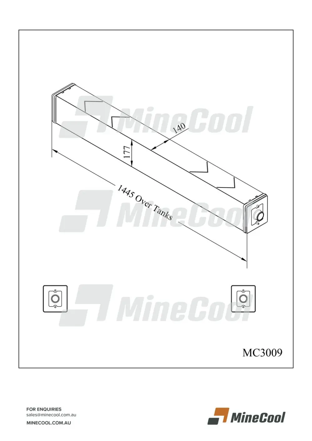 CORE RADIATOR MODULAR CAT 773F 775F NARROW (AMR) — MineCool Aftermarket ...