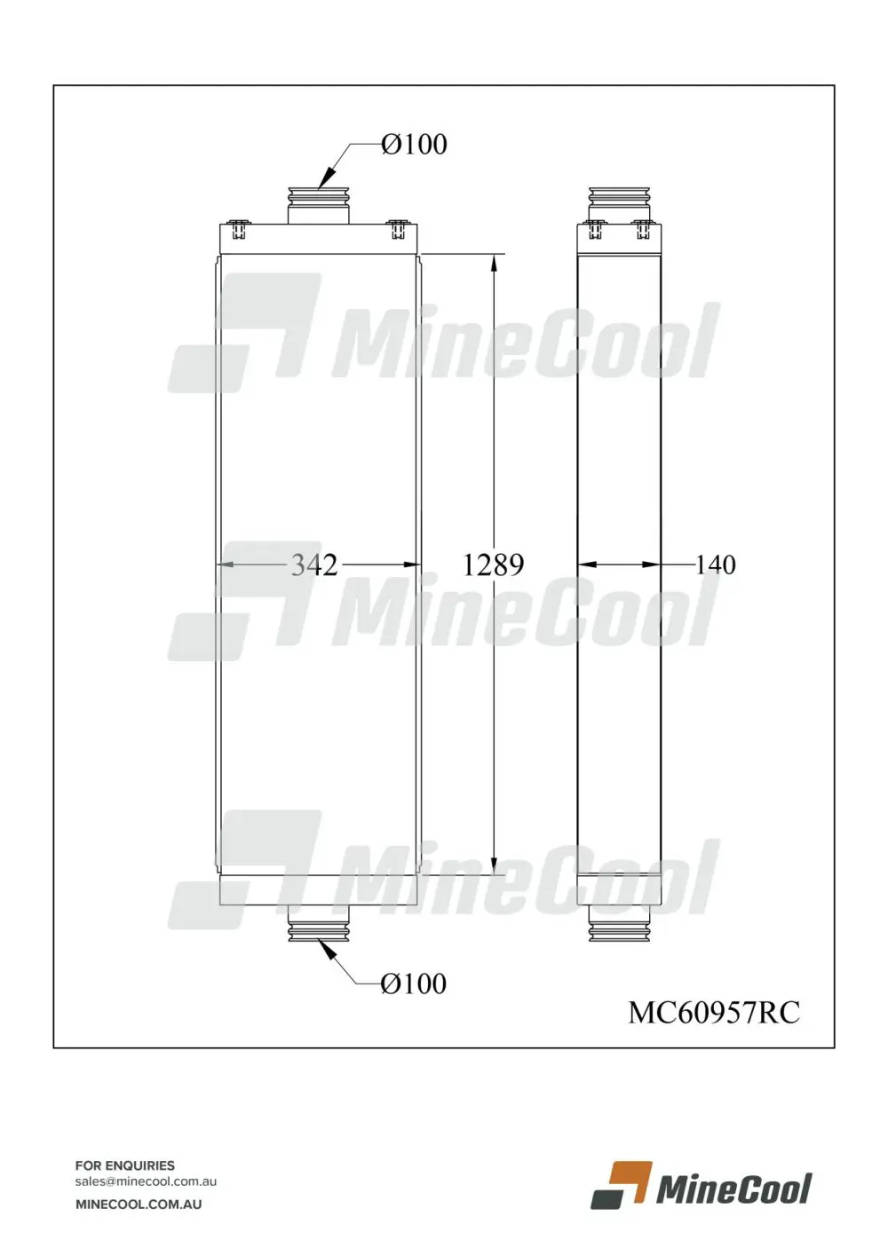 CORE RADIATOR MODULAR SECTION 1 OF 4 KOMATSU WA600-6 — MineCool ...