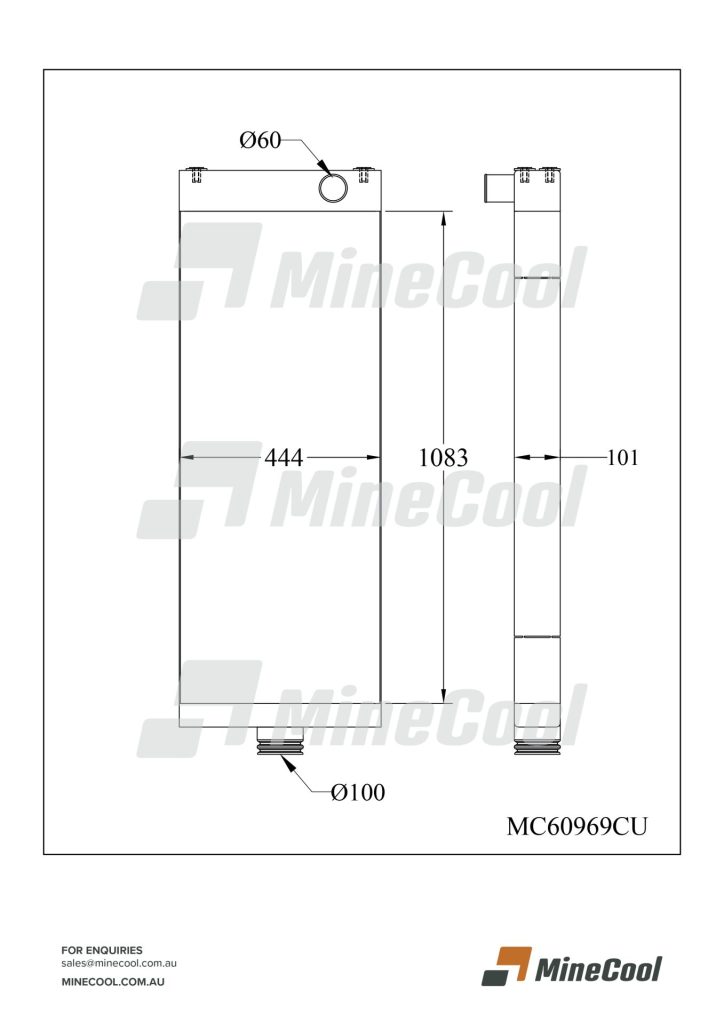 CORE RADIATOR MODULAR SECTION 1 OF 3 KOMATSU HD465-7E0 HD605-7R HD605 ...